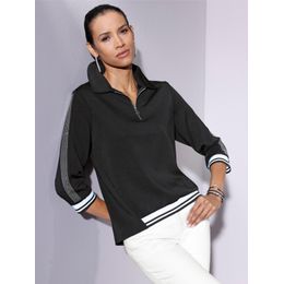 WITT Damen Langarm-Poloshirt mit Modal (TENCEL), schwarz, Gr&ouml;&szlig;e 40