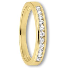 Goldring ONE ELEMENT "Zirkonia Ring aus 333 Gelbgold Zirkonia Ring aus 333 Gelbgold" Gr. 48, gold, Fingerringe, Damen, 48,mit Zirkonia, Gelbgold 333 Gold, Gelbgold 333, Gold, Goldring, Feine Gestaltung &ndash; ein Sinnbild mit ruhiger Eleganz