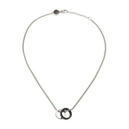 Diesel Kette 'Double Pendant' Herren Gr&ouml;&szlig;e One Size schwarz / silber