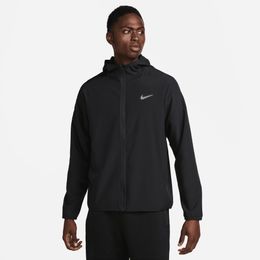 Trainingsjacke Nike "Nike Form Men's Dri-FIT Hooded Versatile Jacket", Herren, Gr. M, schwarz, reflective silv, Obermaterial: 100% Polyester, normal, Jacken Trainingsjacke, f&uuml;r Fitness und Training, aus leichtem, gewebtem Material