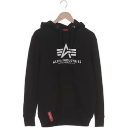 Alpha Industries Kapuzenpullover Herren Gr&ouml;&szlig;e L Second Hand schwarz