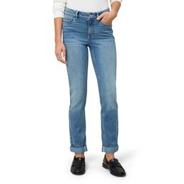 Slim-fit-Jeans Zero "Damen Style Orlando schmales Bein 32 Inch", Damen, Gr. 42, Normalgr&ouml;&szlig;en, blau denim, Denim/Jeans, Obermaterial: 94% Baumwolle, 5% Elastomultiester, 1% Lyocell, unifarben, figurbetont, Jeans Slim-fit-Jeans
