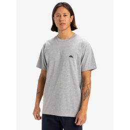 T-Shirt Quiksilver "BASIC SHORT SLEEVE TEE YOUNG MEN", Damen, Gr. XXL, light grau h, Obermaterial: 100% Baumwolle, Rundhals, Shirts T-Shirt, f&uuml;r Erwachsene, sportlicher Stil, aus Baumwolle
