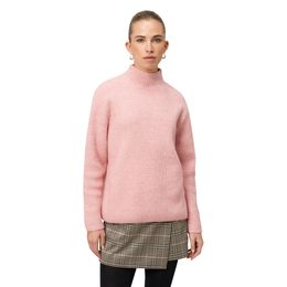 Strickpullover Zero "Damen mit Stehkragen", Damen, Gr. 42, rose melange, Strick, Obermaterial: 58% Polyester, 30% Polyacryl, 10% Wolle, 2% Elasthan, unifarben, lang, eng, Pullover Strickpullover, Plain/ohne Details