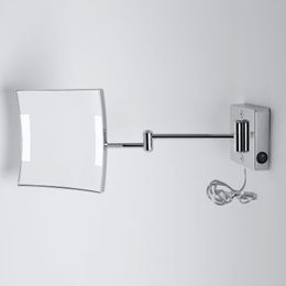 Koh-I-Noor QUADROLO LED Kosmetikspiegel, mit Beleuchtung, Vergr&ouml;&szlig;erung 3-fach, C61/2KK3,