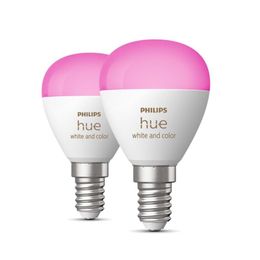 PHILIPS Hue White & Color Ambiance LED, 2er Set E14, 2200-6500 K, 5,1 W, 8719514491281,