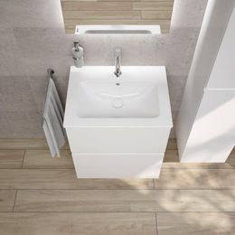 Duravit ME by Starck Waschtisch, evineo ineo5 evo Unterschrank B: 61 cm, 2 Ausz&uuml;ge, mit Griffmulde,, 23366300001+BE0719WH,