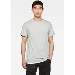 G-Star Raw T-Shirt G-STAR "Base-S T-Shirt", Herren, Gr. M (48/50), grau (jadeite htr), Jersey, Obermaterial: 100% Baumwolle, unifarben, regular fit normal, Rundhals, Shirts T-Shirt, mit kleinem Logo-Detail