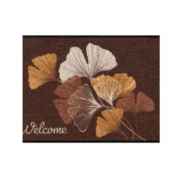Salonloewe Fu&szlig;matte, Braun, Gr. 50x75 cm - rechteckig, Fu&szlig;matten, Material: Polyamid. R&uuml;ckseite: Gummi