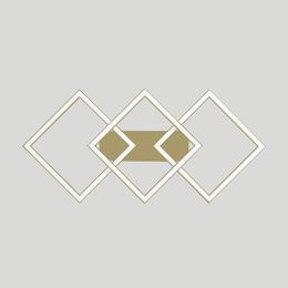 GEA LUCE AFRODITE Wandleuchte 3 Quadrate, LED, AFRODITE P/M O,