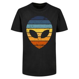 F4NT4STIC T-Shirt 'Alien Sunset Retro Design' Jungen Gr&ouml;&szlig;e 146/152 azur / dunkelorange / orangerot / schwarz