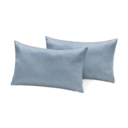 Tchibo - 2 Outdoor-Kissen mit Webstruktur - graublau