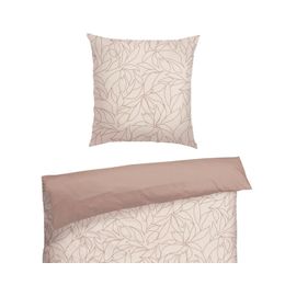 Schiesser Renforc&eacute;-Bettw&auml;scheset &raquo;Leaves&laquo; - taupe