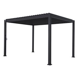Leco Premium Pergola - 400x300x250cm - anthrazit - Aluminium / Polyvinylchlorid / Polyester