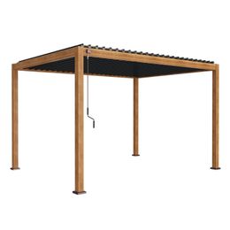Leco Premium Pergola - 400x300x250cm - braun - Aluminium / Polyvinylchlorid / Polyester