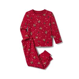 Tchibo - Kleinkind-Jersey-Pyjama - Kinder - Gr. 122/128 - rot