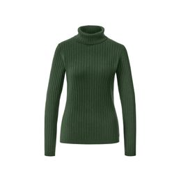 Tchibo - Gerippter Rollkragenpullover - Damen - Gr. S - dunkelgr&uuml;n