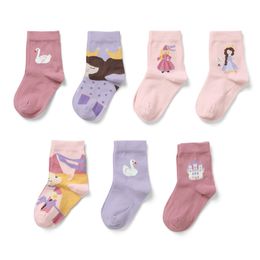 Tchibo - 7 Paar Kinder-Socken - Baby - Gr. 23-26 - rosa