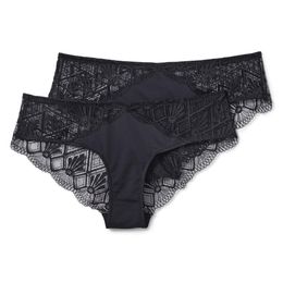 Tchibo - 2 Brazilslips - Damen - Gr. XL - schwarz
