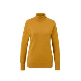 Tchibo - Feinstrick-Rollkragenpullover - Damen - Gr. XL - senfgelb