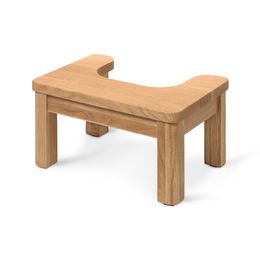 Tchibo - Bad-Toilettenhocker - 36x25x19cm - braun - Eichenholz