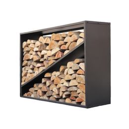 Tchibo - Kaminholzregal - 114,5x35x80cm - schwarz - Stahl