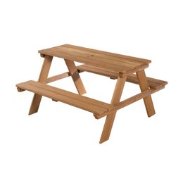 Roba Kinder-Outdoor-Sitzgruppe &raquo;Picknick for 4&laquo; - 89x84,5x50cm - braun - Holz