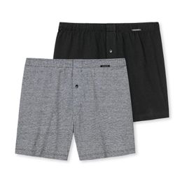 2 Schiesser Boxershorts aus Baumwolle - Herren - Gr. M/5 - schwarz