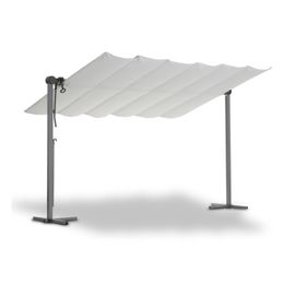 Leco Sonnendach - 400x250x220cm - silber - Polyester / Aluminium / Stahl