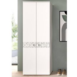 Pharao24.de Dielenschrank Flurschrank 70 cm breit mit Dreht&uuml;ren