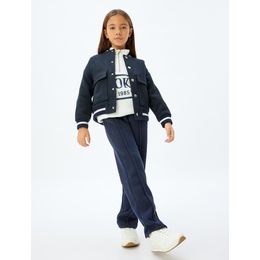 KOTON Jacke M&auml;dchen Gr&ouml;&szlig;e 134/140 navy / wei&szlig;