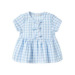 name it Bluse 'NMFFISINA' M&auml;dchen Gr&ouml;&szlig;e 116 hellblau / wei&szlig;
