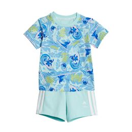 adidas Sportswear Trainingsanzug 'Adidas x Disney Lilo & Stitch' Jungen Gr&ouml;&szlig;e 62 blau / aqua / apfel / wei&szlig;