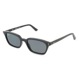 Ray-Ban 0RB4456 ZAYA | Unisex-Sonnenbrille | Fassung: Vollrand, Quadratisch, Kunststoff, Schwarz | Glasfarbe: Grau Verlaufend