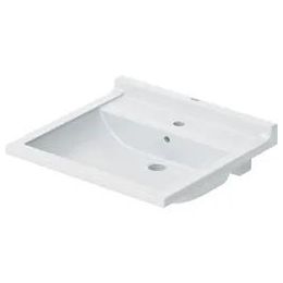 Duravit Waschtisch Starck 3 Vital 60cm, 1 Hahnloch, 03096000001, Farbe: Wei&szlig; mit Wondergliss