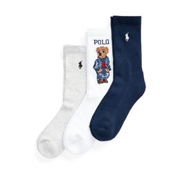 Polo Ralph Lauren Socken Damen Gr&ouml;&szlig;e 36/41 navy / braun / graumeliert / wei&szlig;