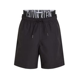 Calvin Klein Swimwear Badeshorts 'Intense Power' Jungen Gr&ouml;&szlig;e 164/176 hellgrau / schwarz