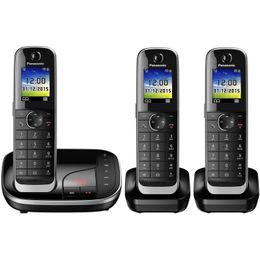 Panasonic Schnurloses Telefon-Set mit Anrufbeantworter KX-TGJ323GB schwarz