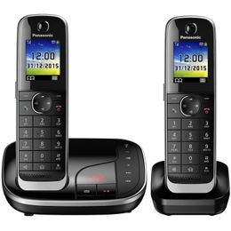 Panasonic Schnurloses Telefon-Set mit Anrufbeantworter KX-TGJ322GB schwarz