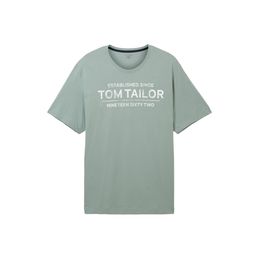Tom Tailor Men + T-Shirt Herren Gr&ouml;&szlig;e 5XL pastellgr&uuml;n / wei&szlig;