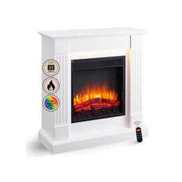 BALDERIA Elektrokamin Ladina - Standkamin mit Heizung 2000 W, weiss