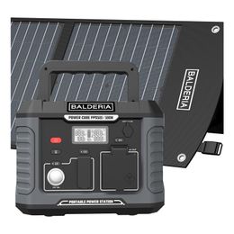 BALDERIA Power Set - Powerstation 500W mit faltbarem Solarpanel 60W