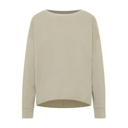 ELBSAND Sweatshirt 'Riane' Damen Gr&ouml;&szlig;e M beige / wei&szlig;