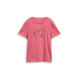 Tom Tailor T-Shirt Damen Gr&ouml;&szlig;e M kirschrot / melone