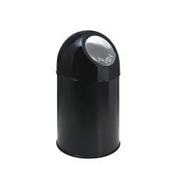 Push-M&uuml;lleimer, Stahl, Volumen 30 l, schwarz, ab 2 Stk kaiserkraft