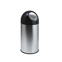 Push-M&uuml;lleimer, Stahl, Volumen 40 l, Edelstahl kaiserkraft