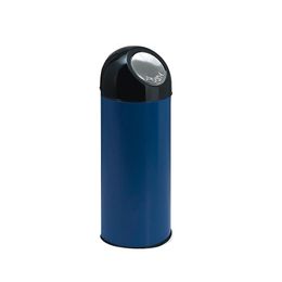 Push-M&uuml;lleimer, Stahl, Volumen 55 l, verzinkter Innenbeh&auml;lter, blau kaiserkraft
