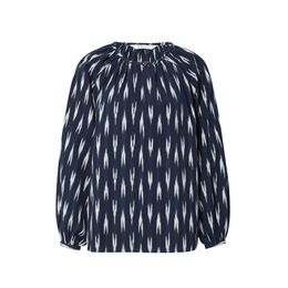 People Tree Bluse 'Dawson Ikat' Damen Gr&ouml;&szlig;e XXL navy / wei&szlig;