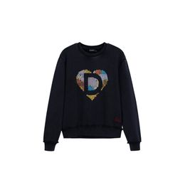 Desigual Sweatshirt Damen Gr&ouml;&szlig;e S gelb / hellgrau / schwarz