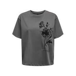 Only T-Shirt 'ONLKRISTA' Damen Gr&ouml;&szlig;e XL grau / schwarz